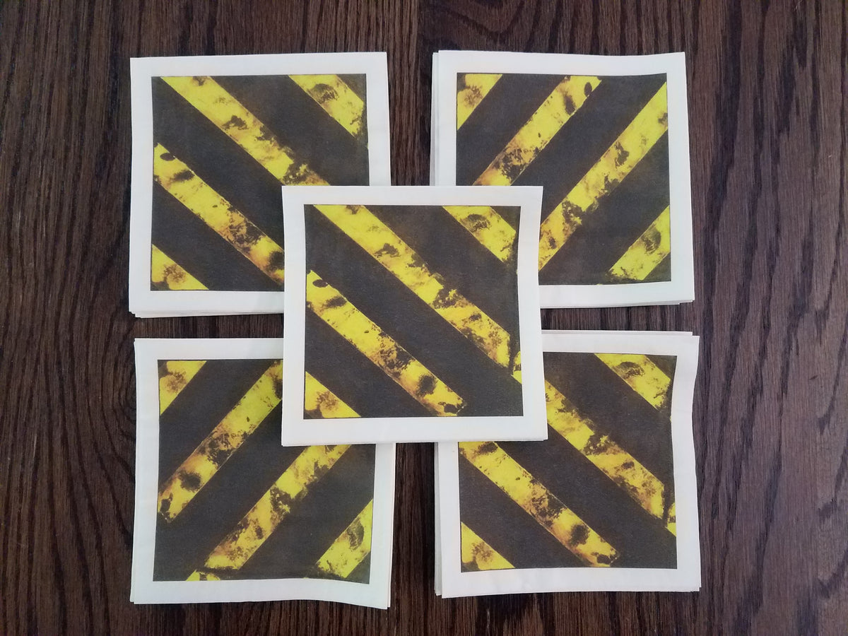 Caution Stripes Cocktail Napkins-20 pack – Wedreamincolors.com
